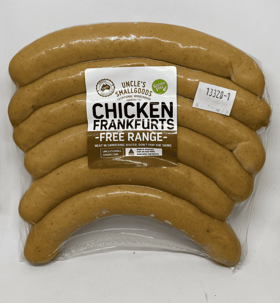 Chicken Frankfurts - 350g 5 pack - Uncles Smallgoods