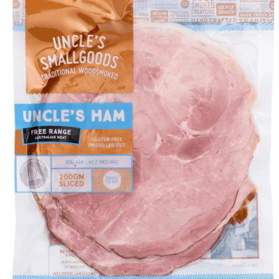Nitrite Free Ham 150g sliced - Uncles Smallgoods