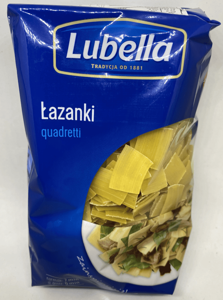 Lazanki Lubella pasta - 500g - Uncles Smallgoods