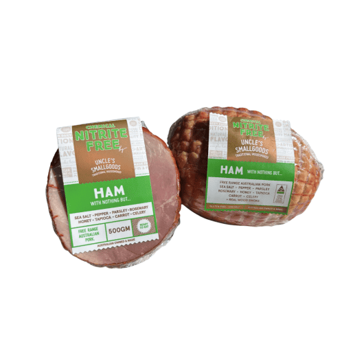 Nitrite Free Nugget Ham HALF (500g) - Uncles Smallgoods