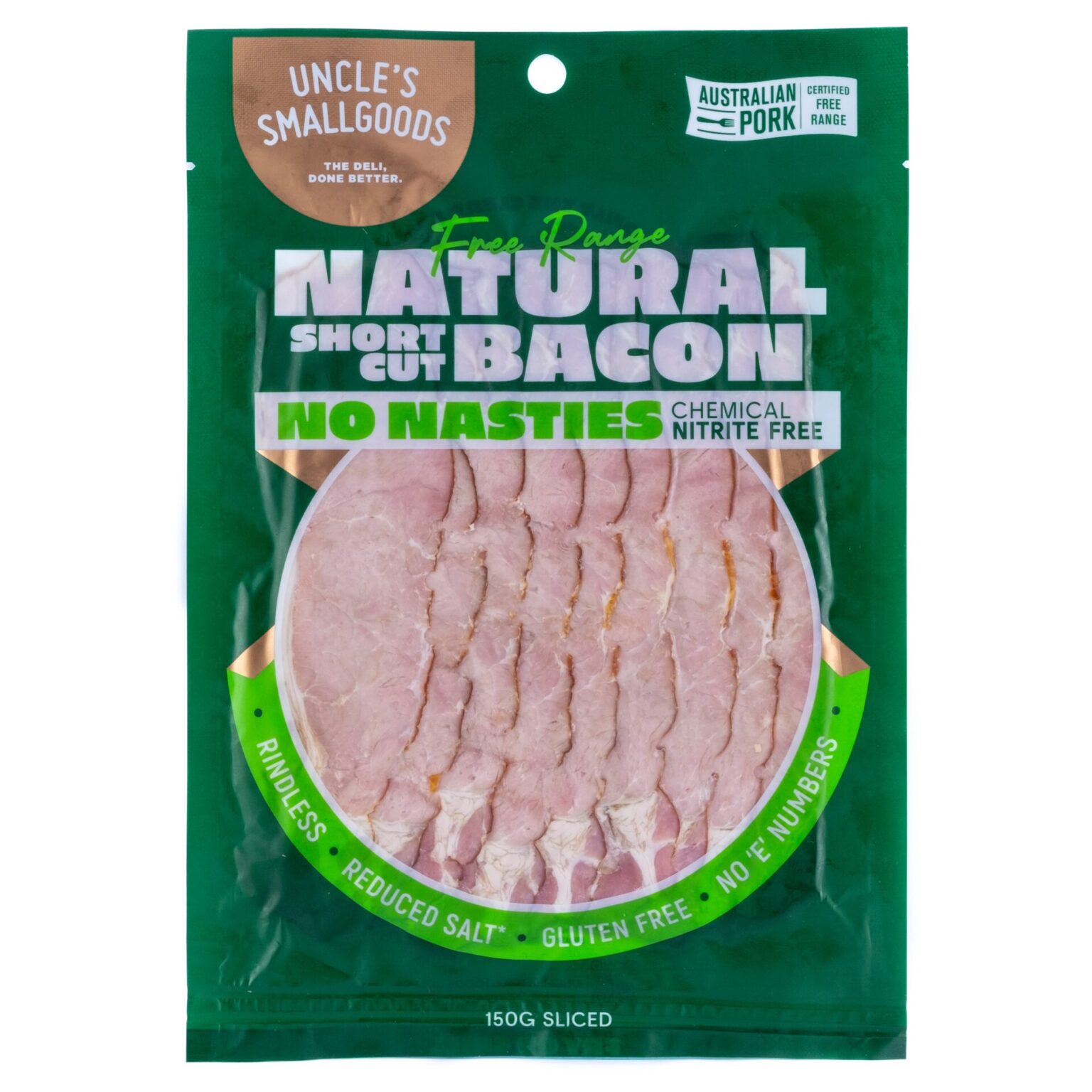 Natural Nitrite-Free Ham 150g sliced - Uncles Smallgoods